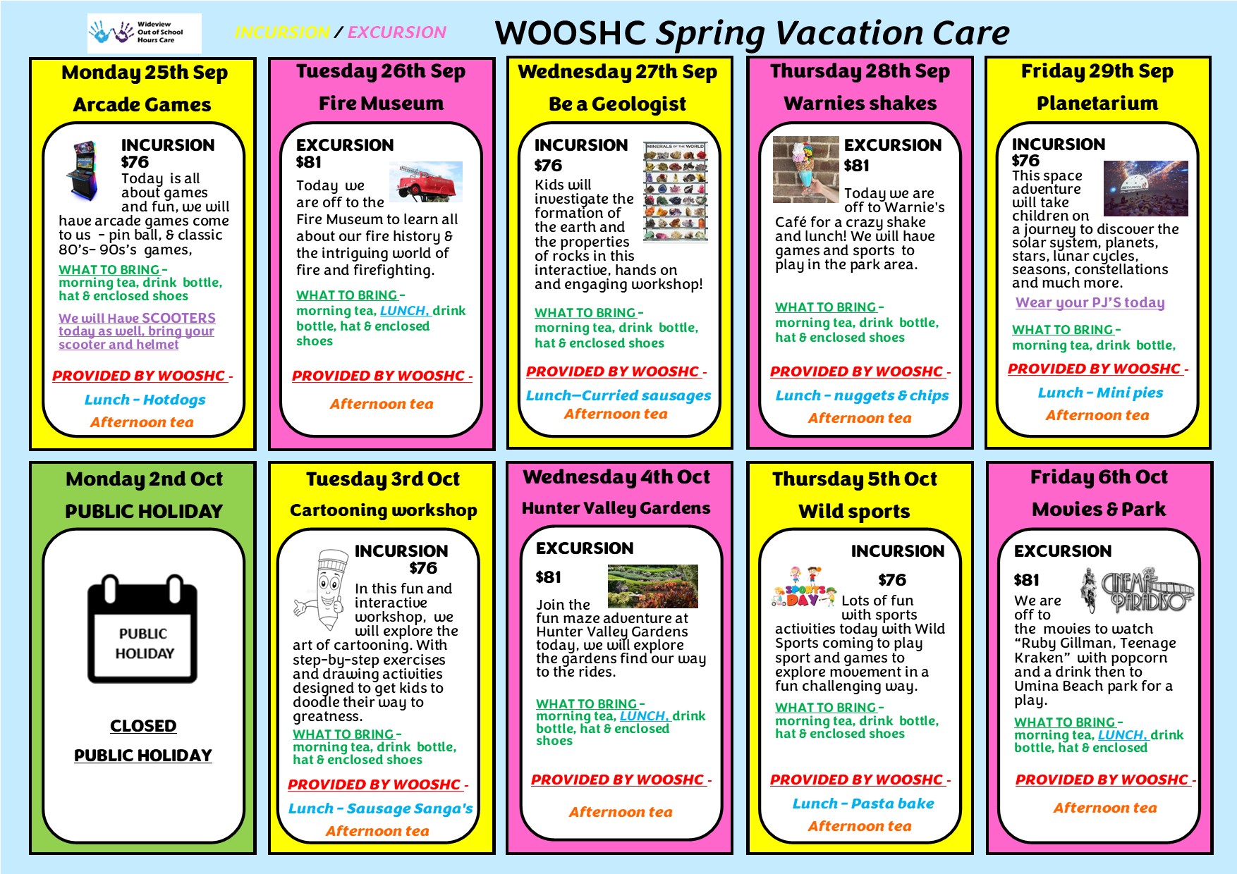 Vacation Care | Wideview OOSHC